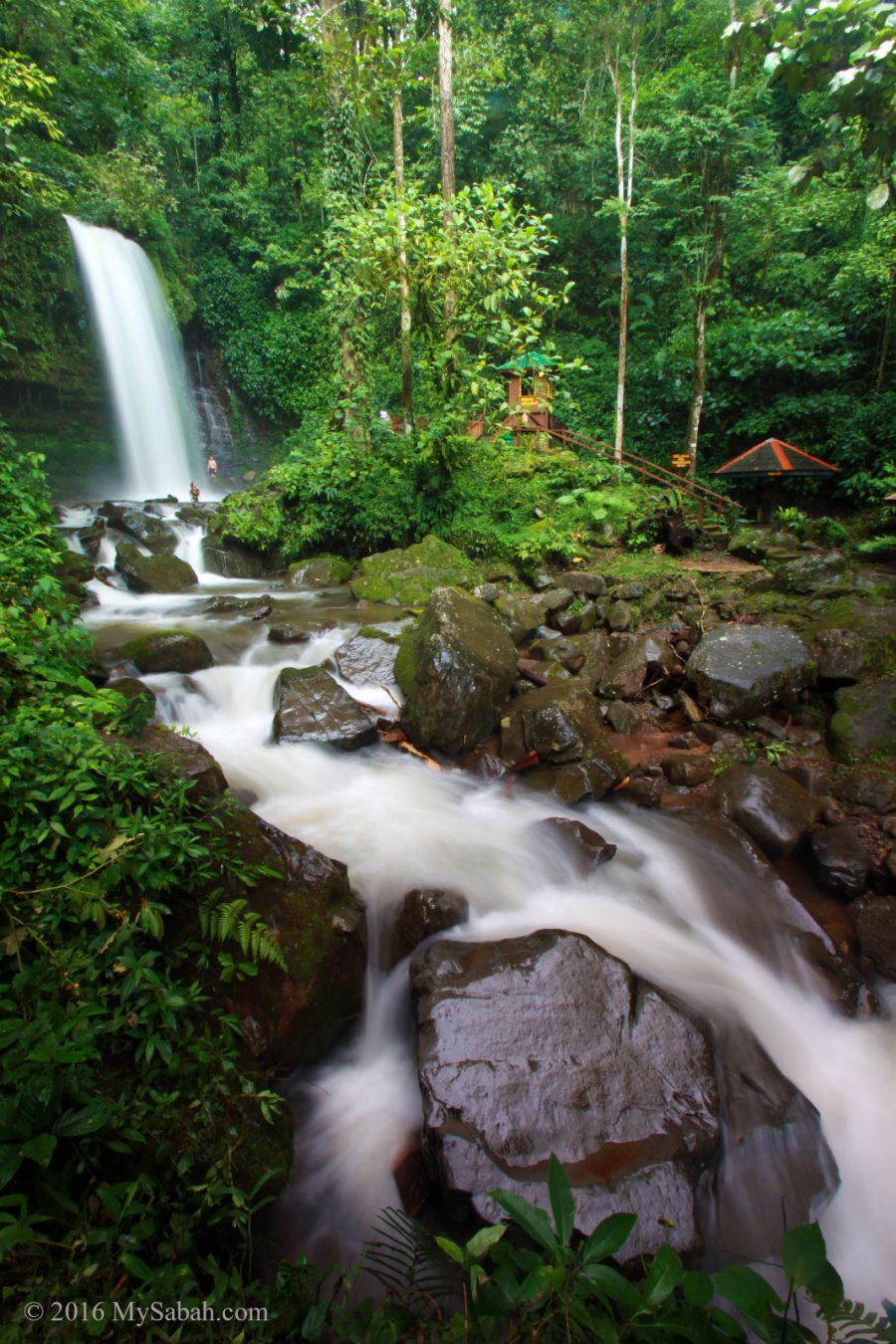 Mahua Waterfall, clean & cold water from Borneo mountain - MySabah.com