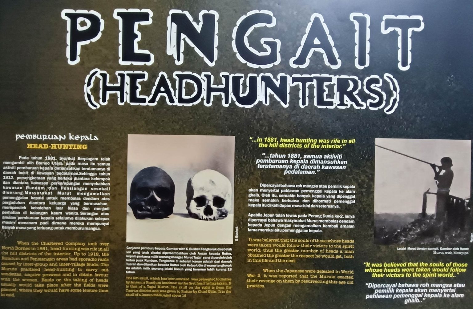 Antanom Museum, the History of British Vs. Borneo Headhunters - MySabah.com